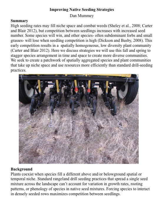Improving Native Seeding Strategies | MPG Ranch